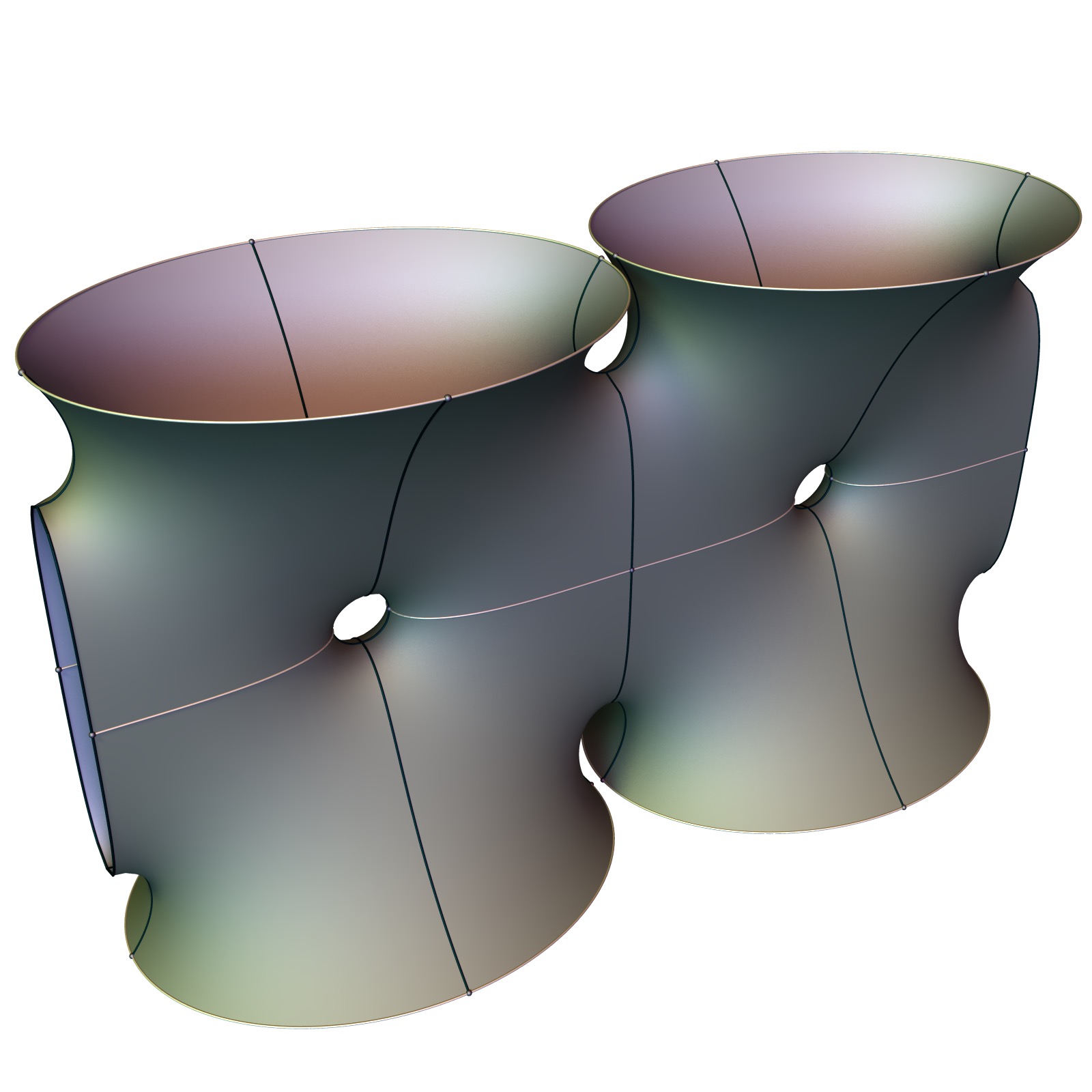 Translation Invariant Catenoid with a Handle – Minimal Surfaces