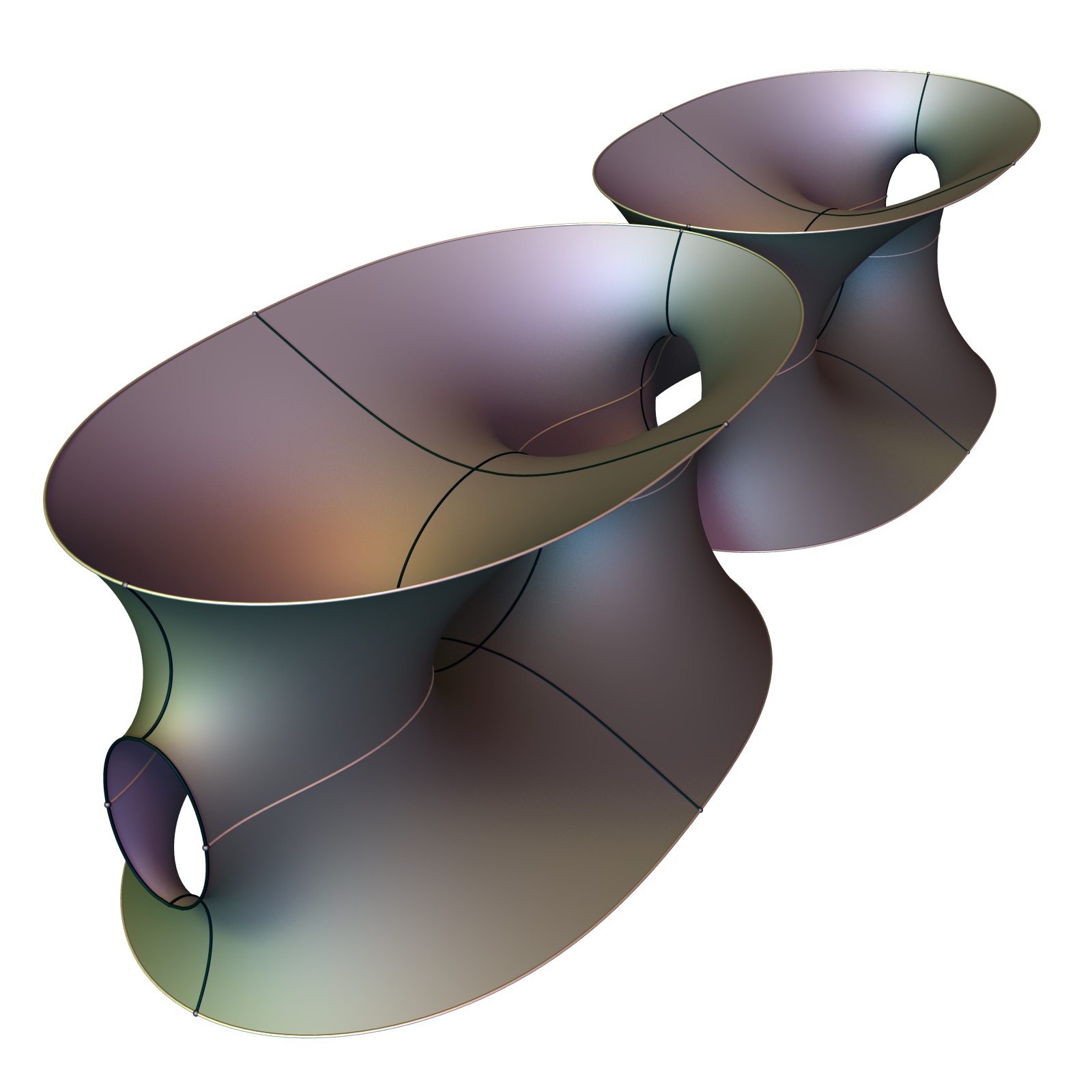 Translation Invariant Catenoid with a Handle – Minimal Surfaces
