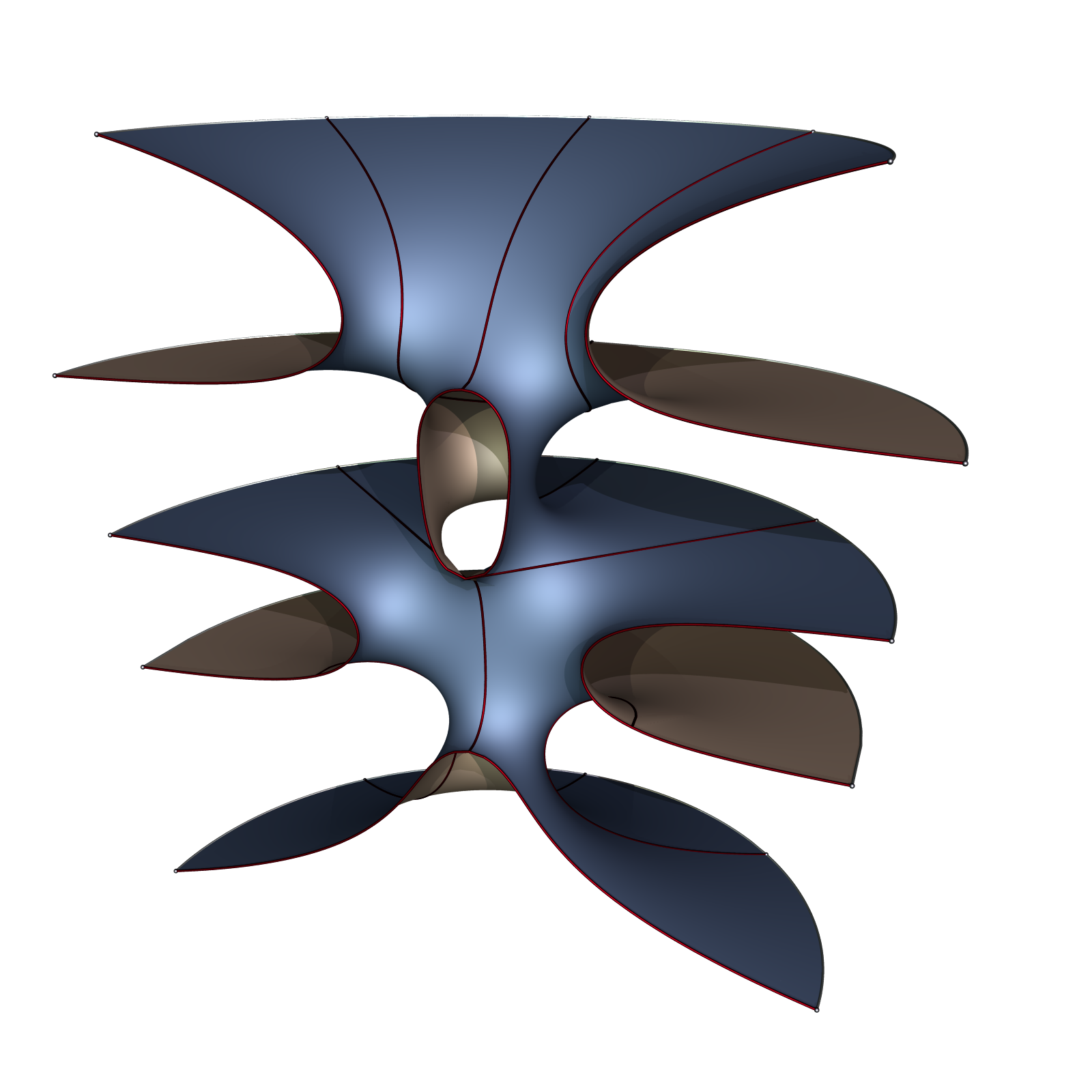 Weber-Wolf Surface of genus 3 with 5 ends – Minimal Surfaces