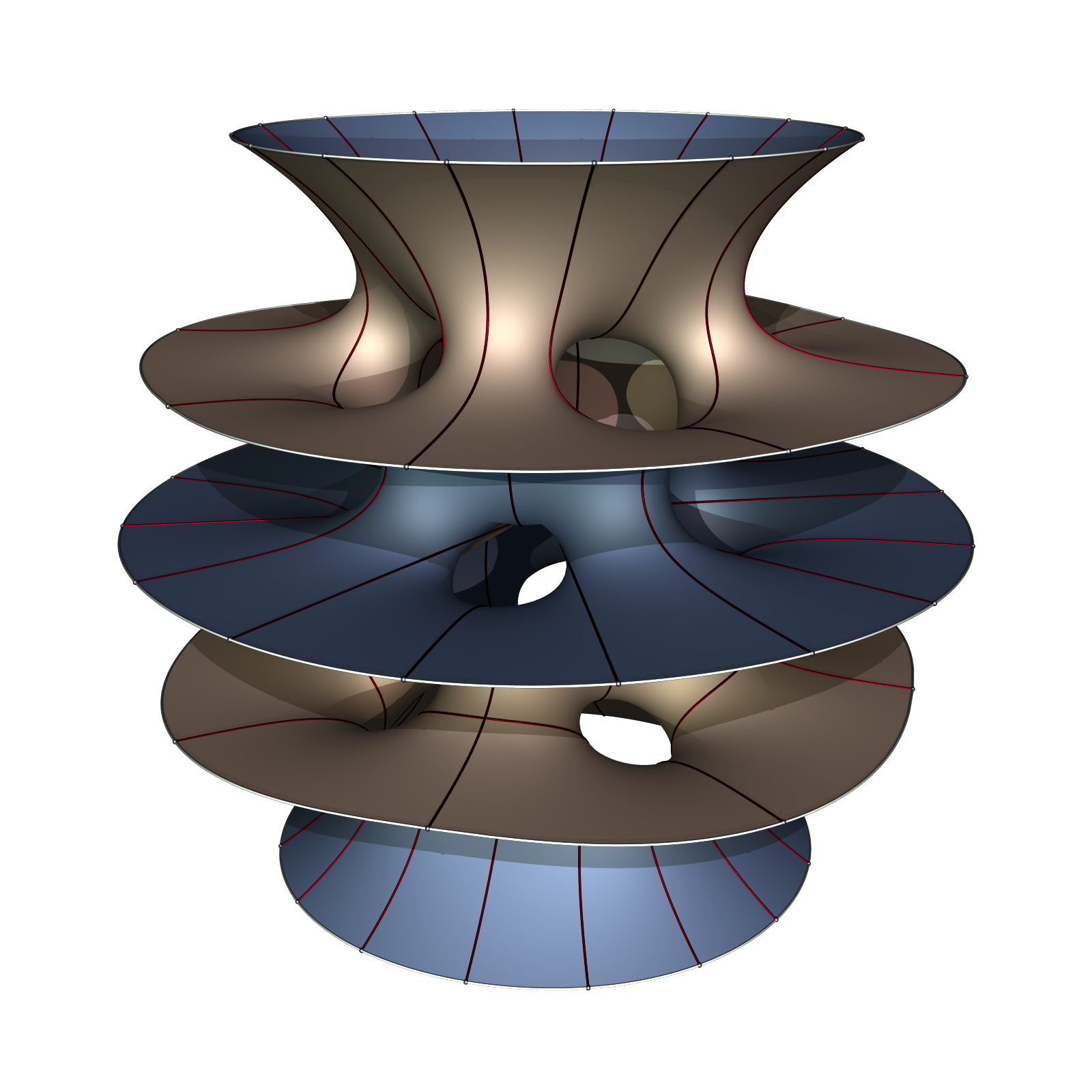Weber-Wolf Surface of genus 3 with 5 ends – Minimal Surfaces