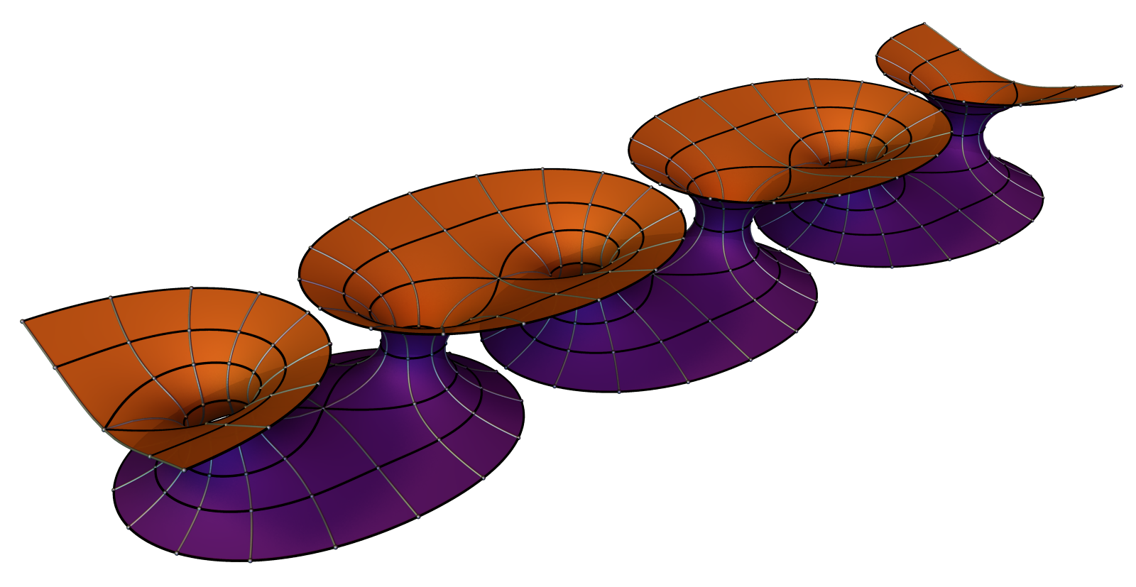 The Alternating Fence of Half-Catenoids – Minimal Surfaces